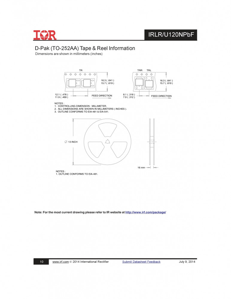 IRLR120NTRPBF datasheet page 10