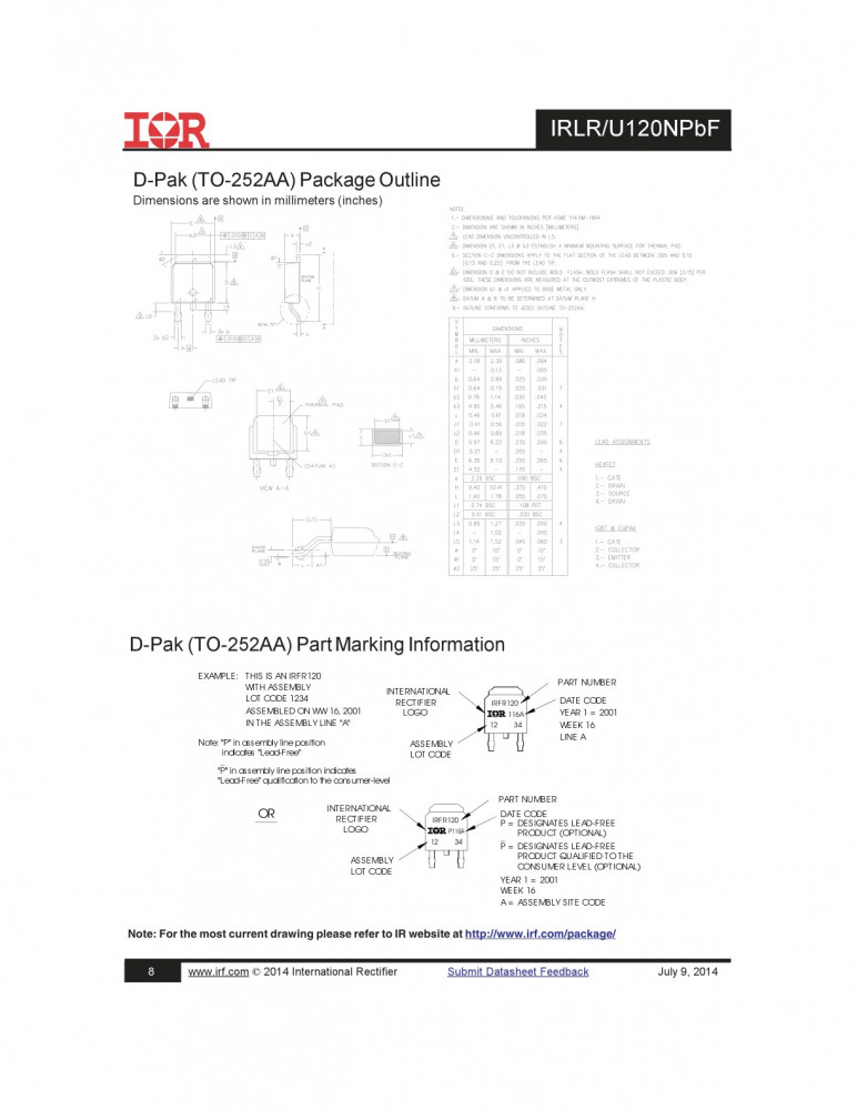 IRLR120NTRPBF datasheet page 8