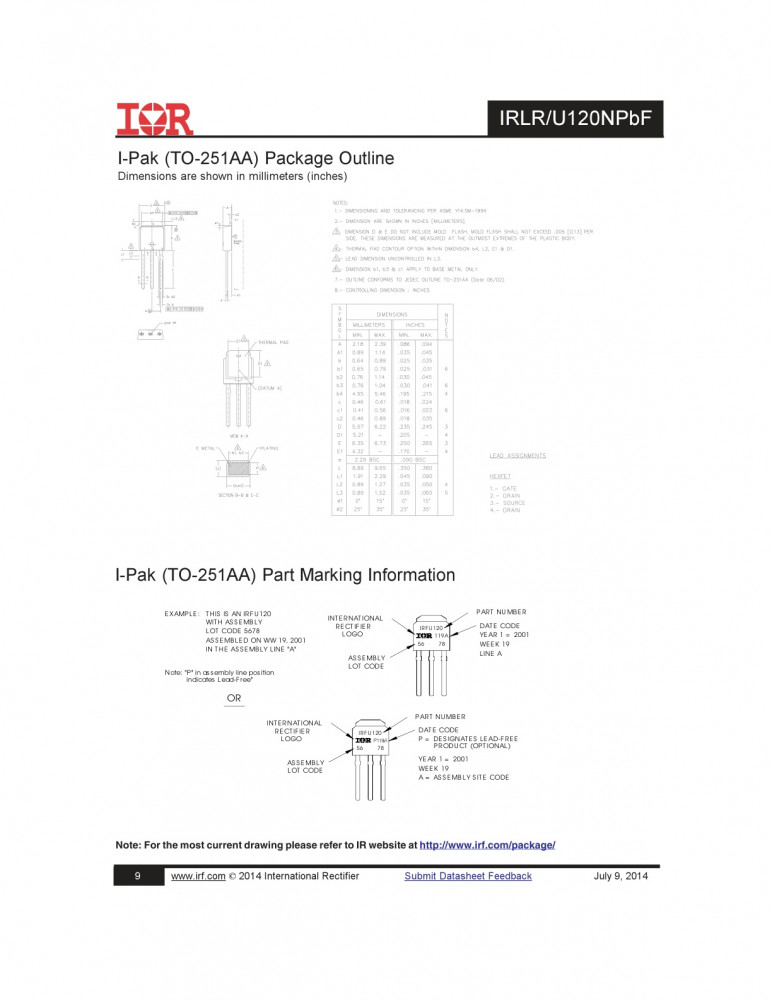 IRLR120NTRPBF datasheet page 9