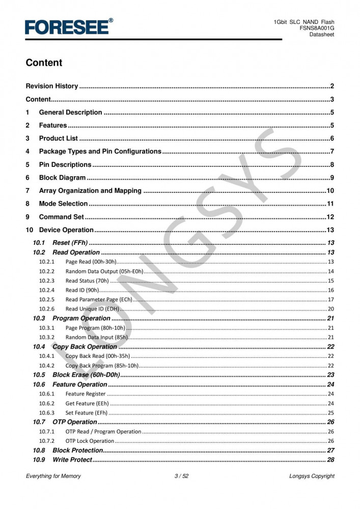 FSNS8A001G datasheet page 3