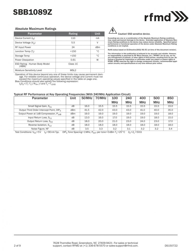 SBB1089Z datasheet page 2