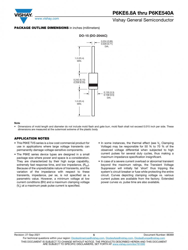 Vishay P6KE datasheet page 5