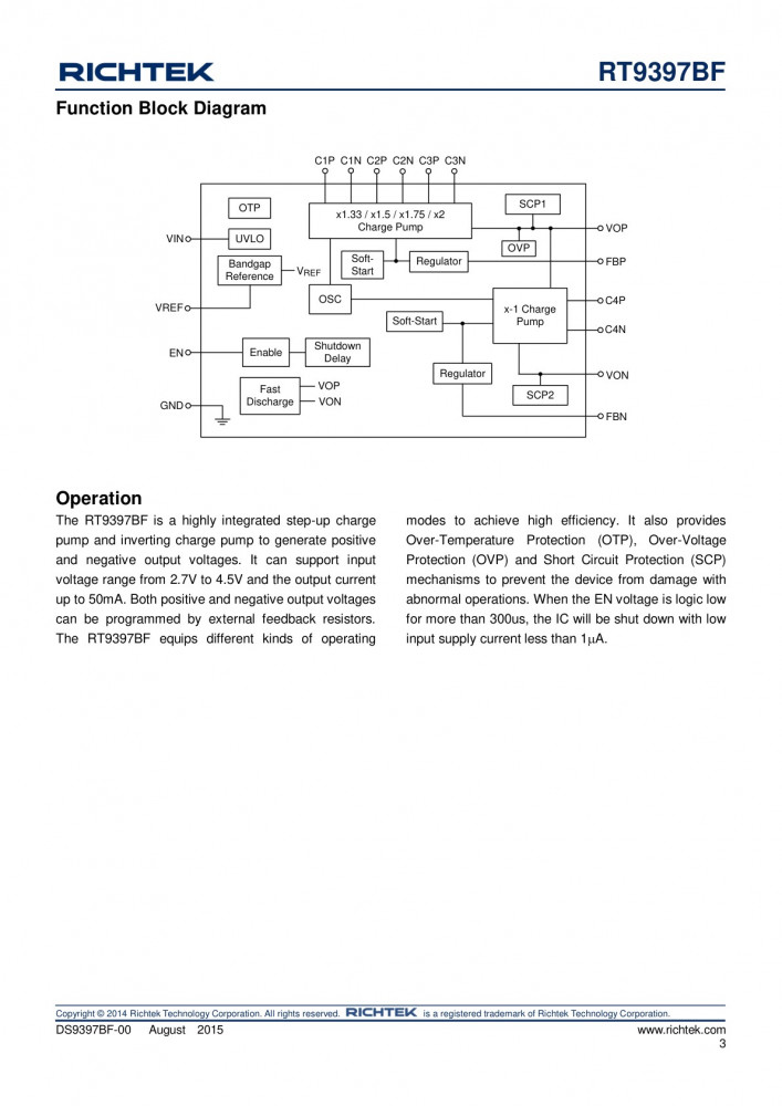 RT9397BF datasheet page 3