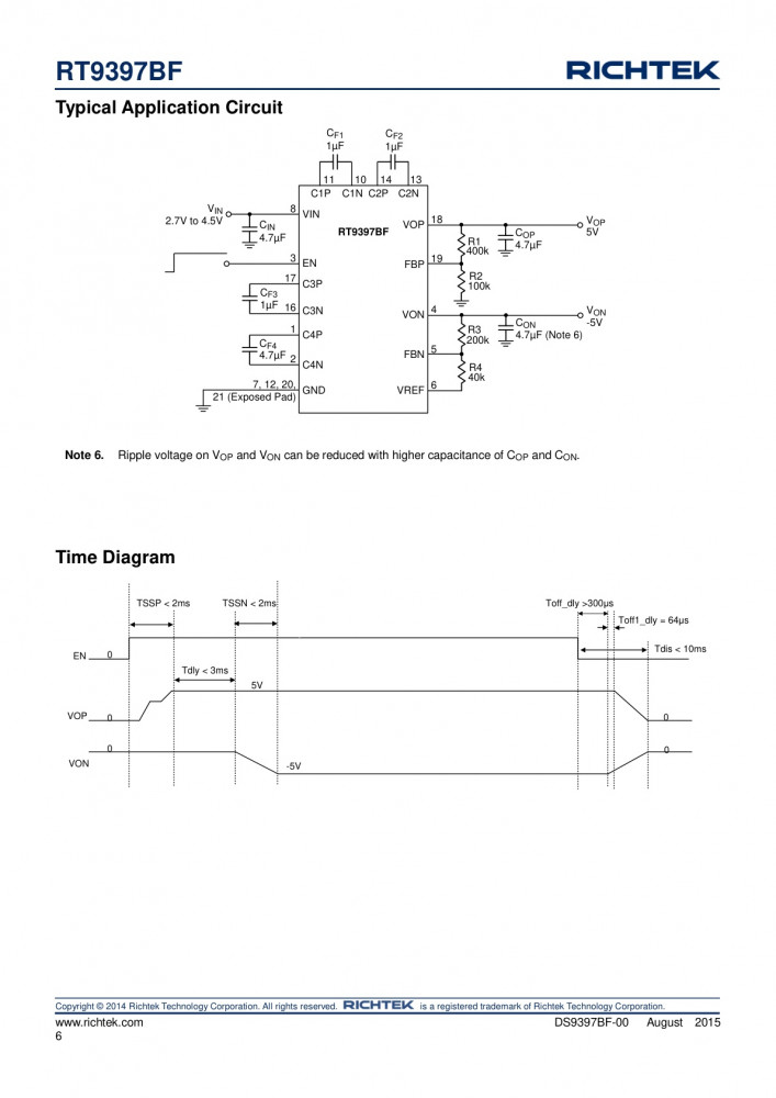 RT9397BF datasheet page 6