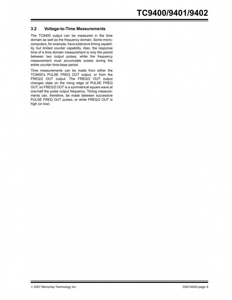 TC9400COD datasheet page 9