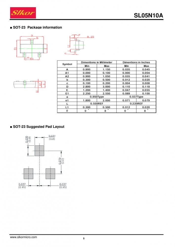 SL05N10A datasheet page 5
