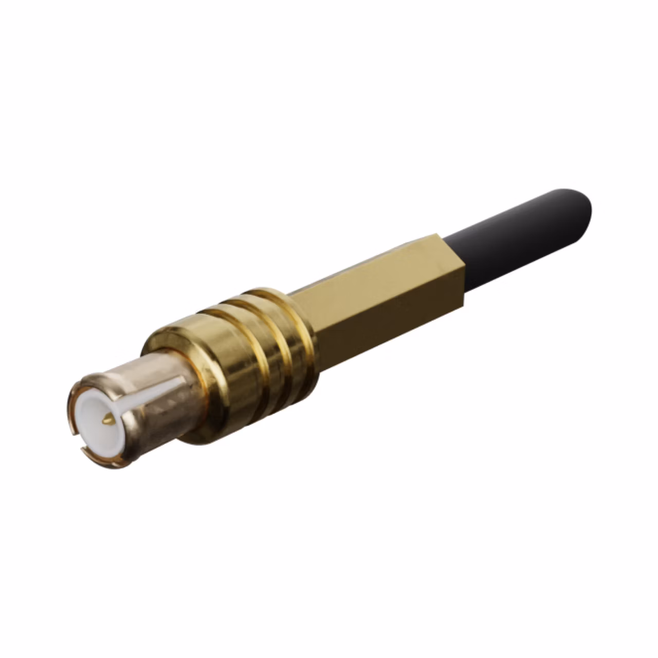 MCX Plug, Straight, Crimp, RG-174, RG-188 and RG-316 Cable, Brass Body, Gold (Au) Plated, 50 Ohms for sale