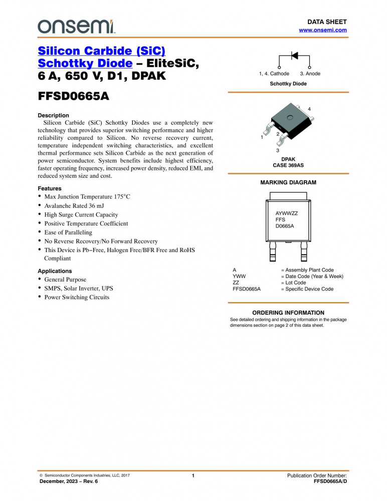 FFSD0665A datasheet page 1