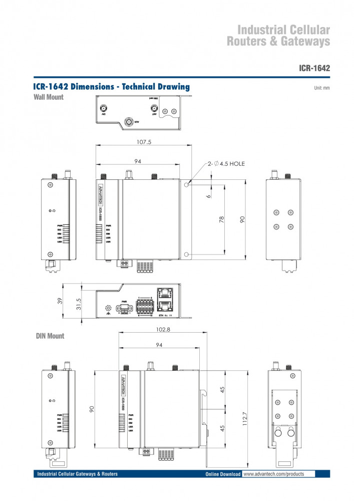ICR-1602 and ICR-1642 product document, page 7