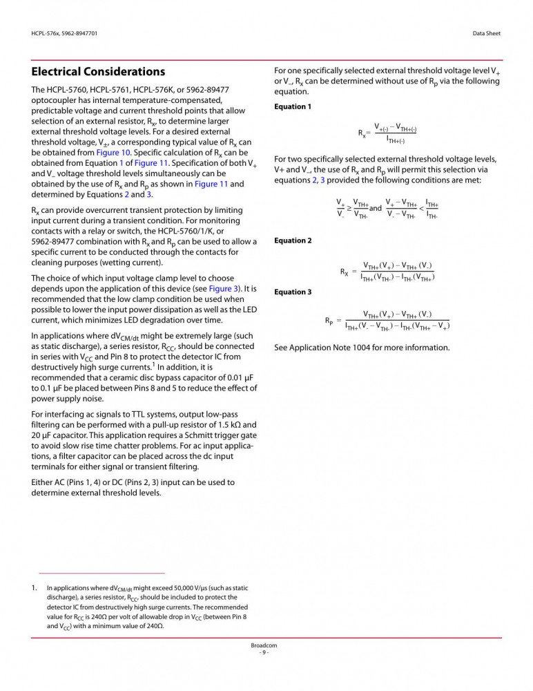 5962-8947701YC datasheet page 9