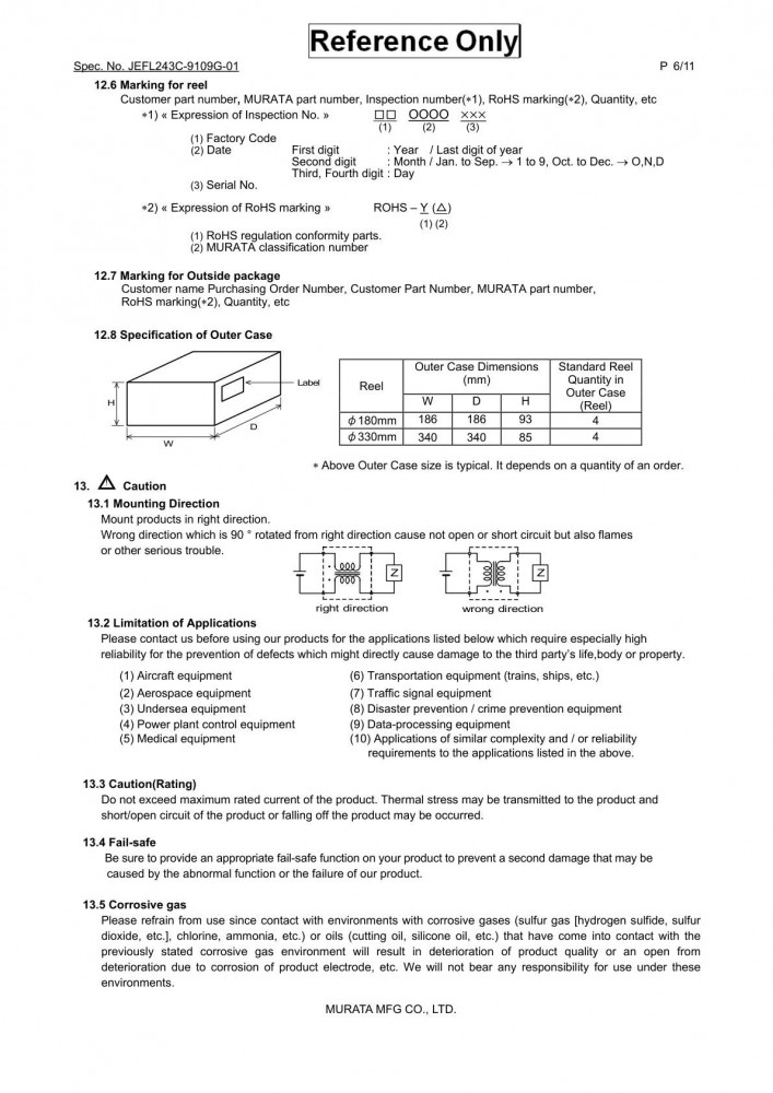 DLW5ATZ500MQ2L specification page 6