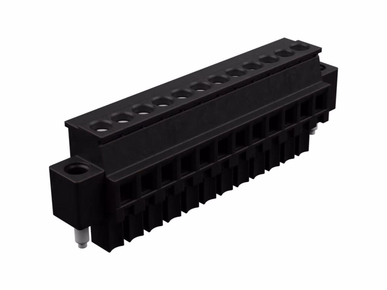 3.81mm Pitch Eurostyle Vertical Plug, with Retention Screws, Rear Wire Entry, Gold (Au) Plated, Black, 12 Circuits for sale