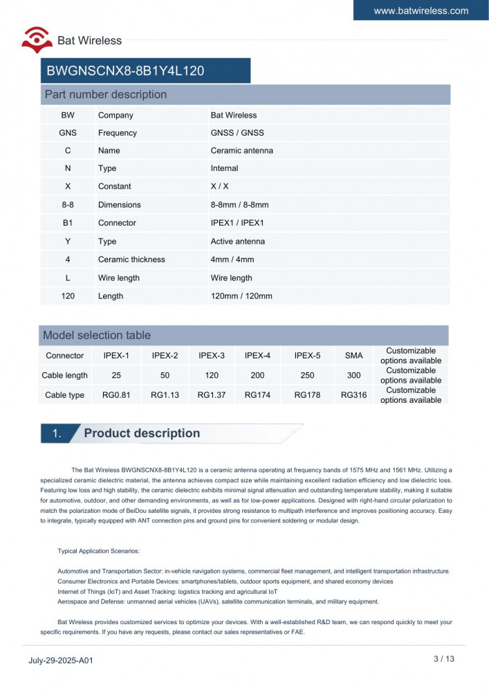 BWGNSCNX8-8B1Y4L120 technical document page 3
