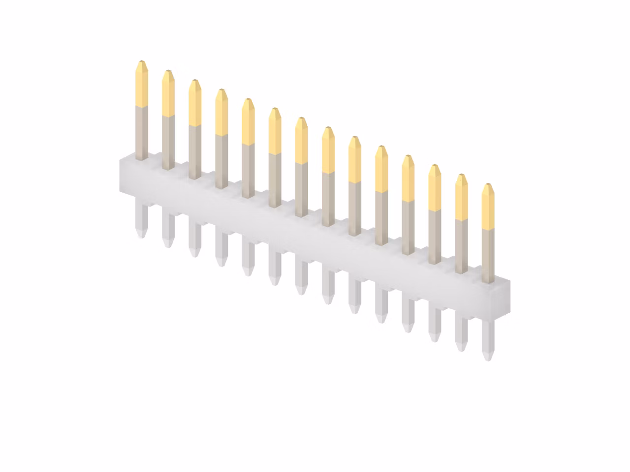 KK 254 Wire-to-Board Header, Single Row, Vertical, 14 Circuits, PA Polyamide Nylon, Gold (Au) Plating for sale