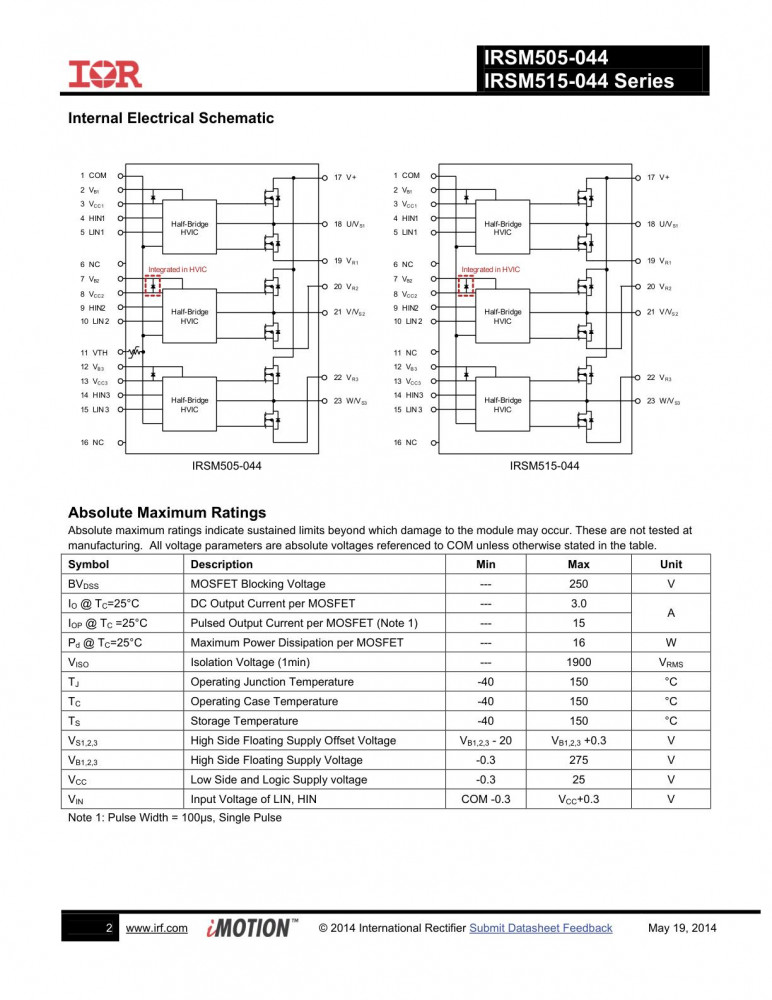 IRSM505-044PA datasheet page 2