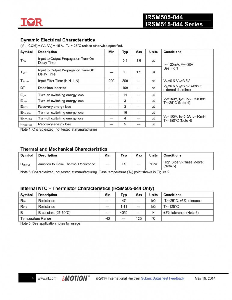 IRSM505-044PA datasheet page 4