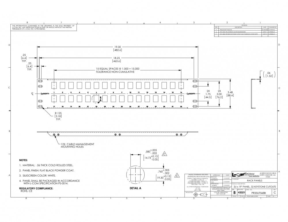 L-com PR35UT568B technical document page