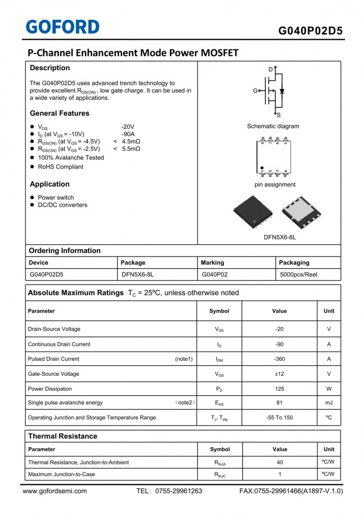 G040P02D5 datasheet page 1
