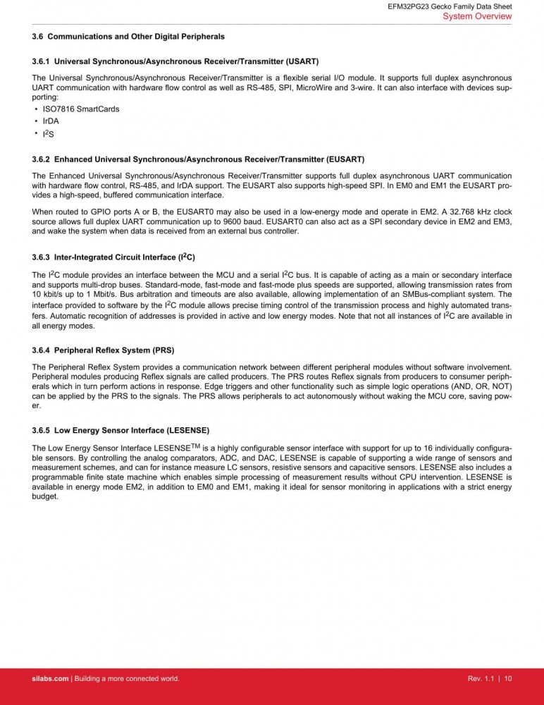 EFM32PG23 datasheet page 10