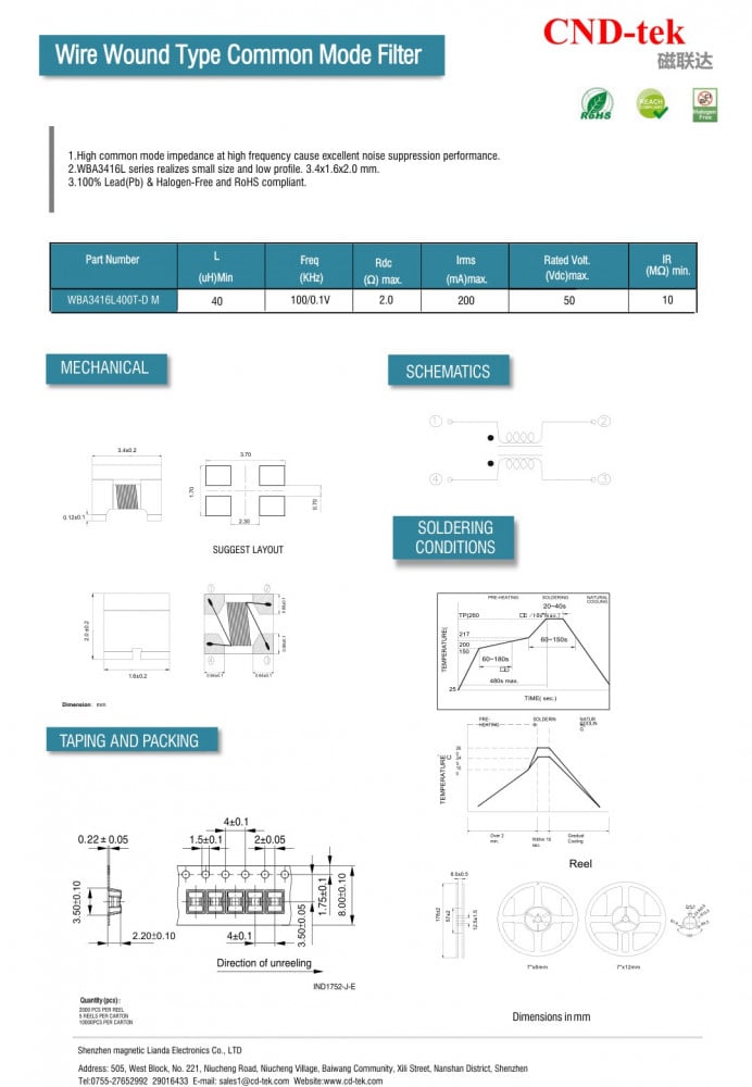 WBA3416L400T-D M technical document