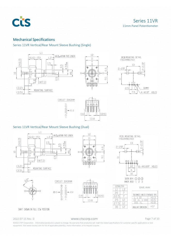 CTS Series 11VR documentation page 7