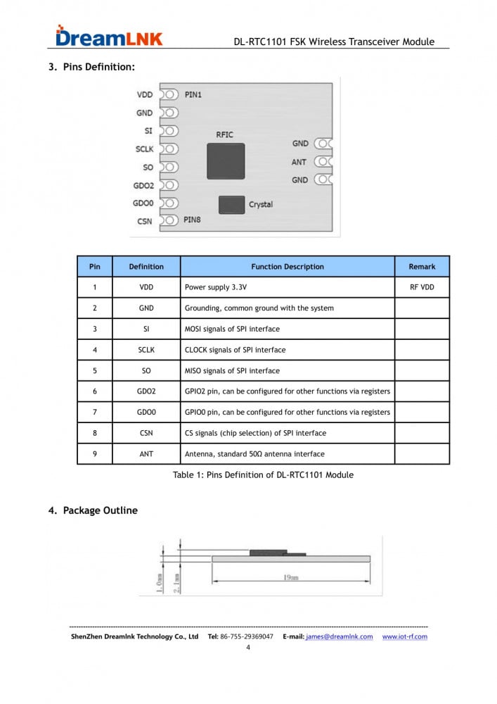 DL-RTC1101 datasheet page 4