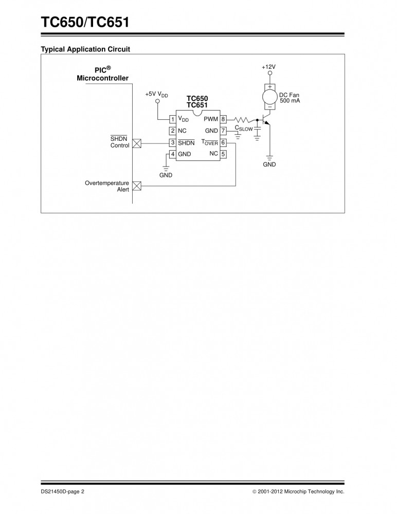 TC651BEVUA datasheet page 2