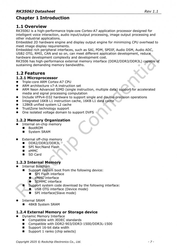 RK3506J datasheet page 7