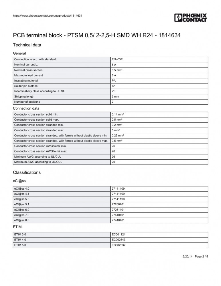 Phoenix Contact 1814634 product document page 2