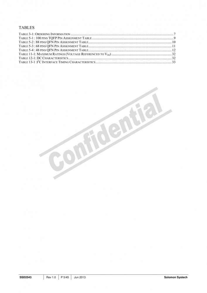 SSD2543 datasheet page 5