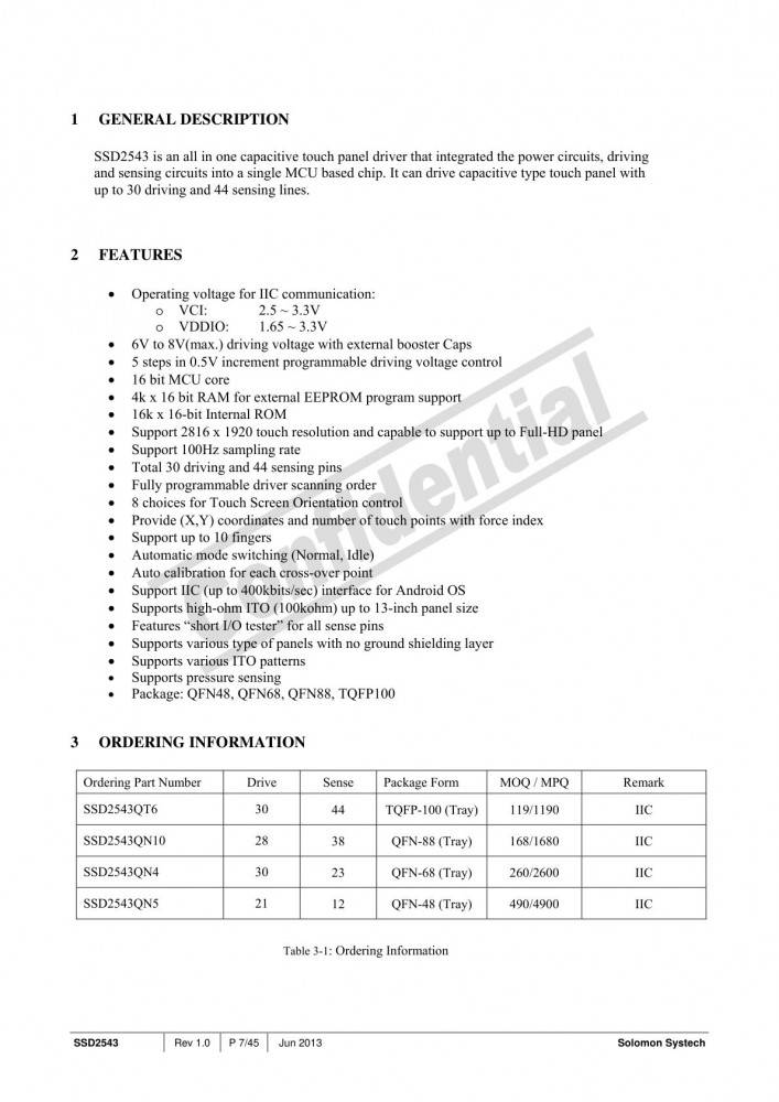 SSD2543 datasheet page 7