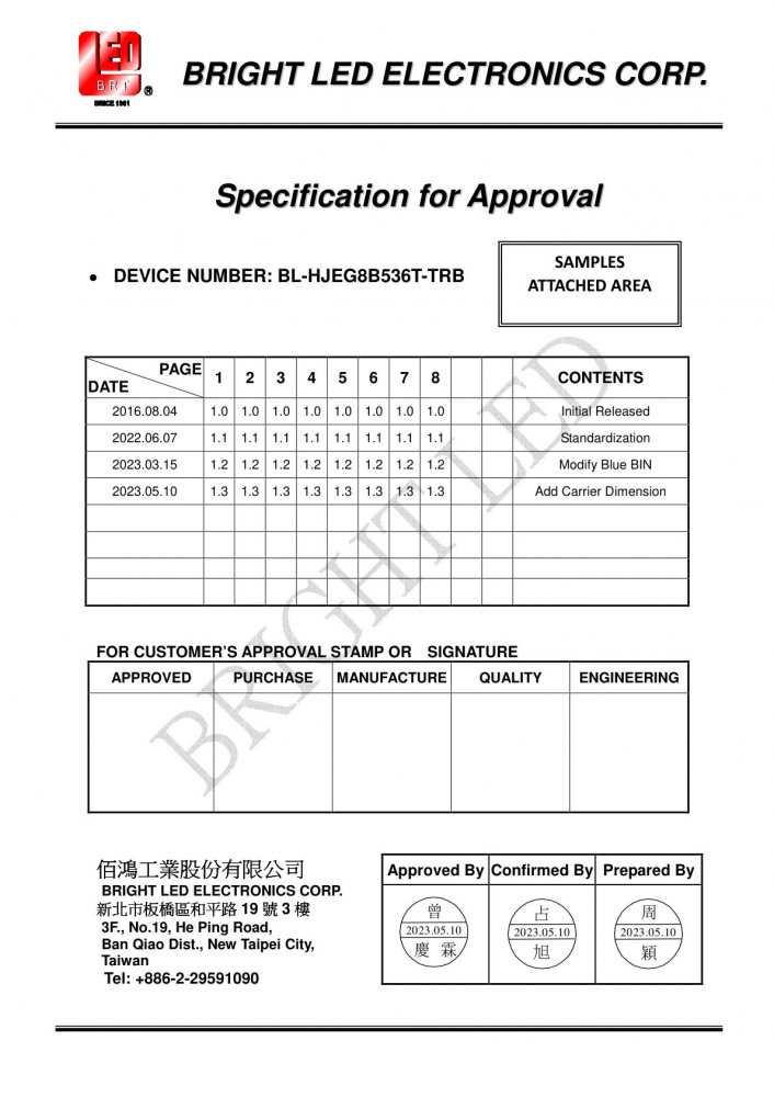 BL-HJEG8B536T-TRB datasheet page 1