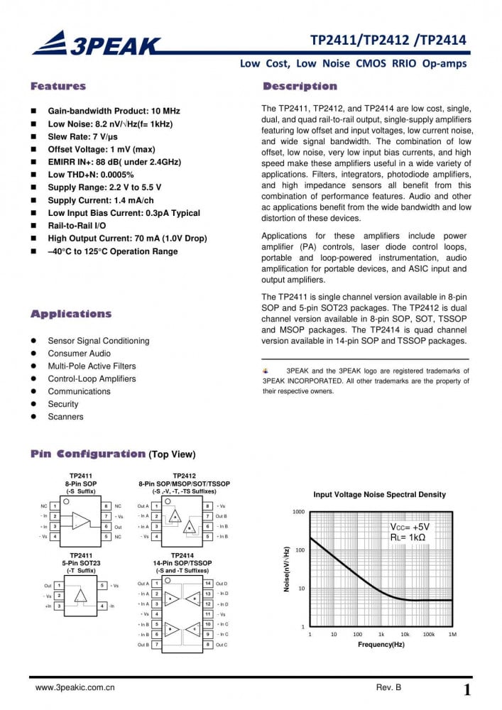 TP2412-VR datasheet page 1