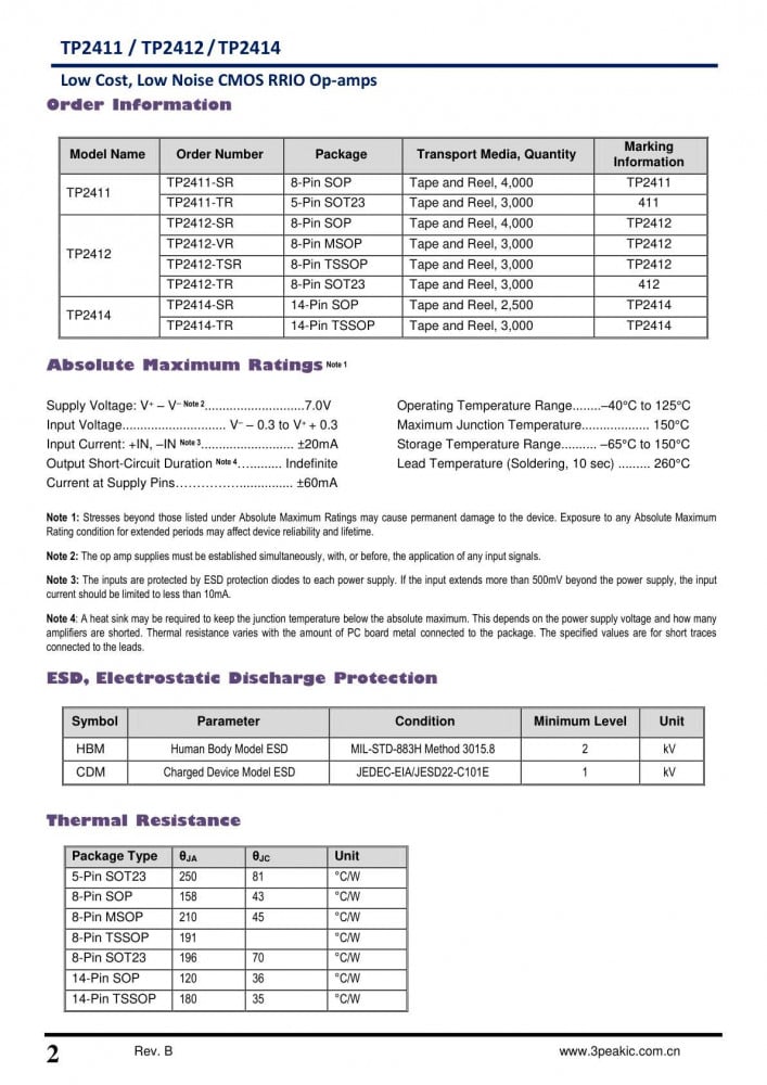 TP2412-VR datasheet page 2