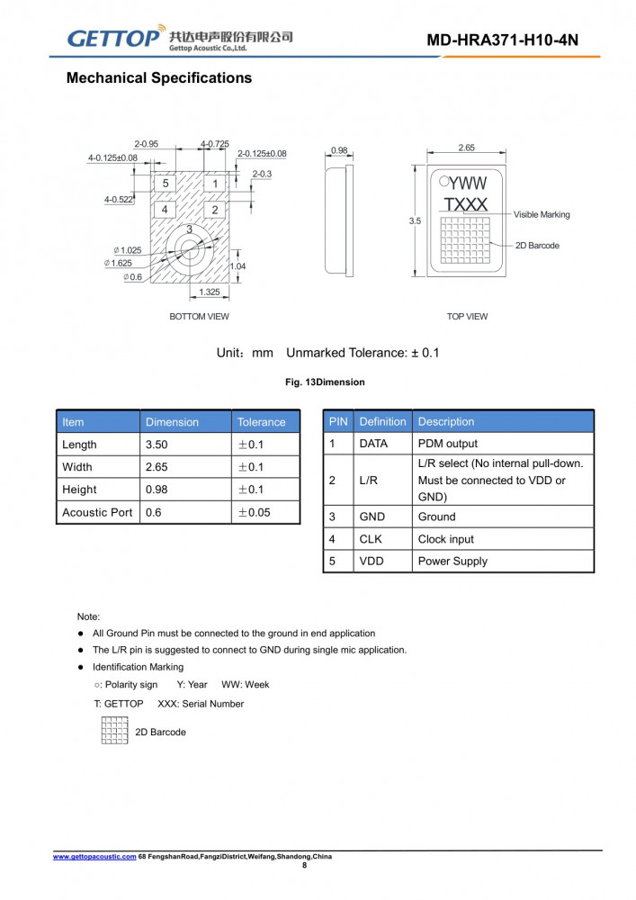 MD-HRA371-H10-4N datasheet page 8