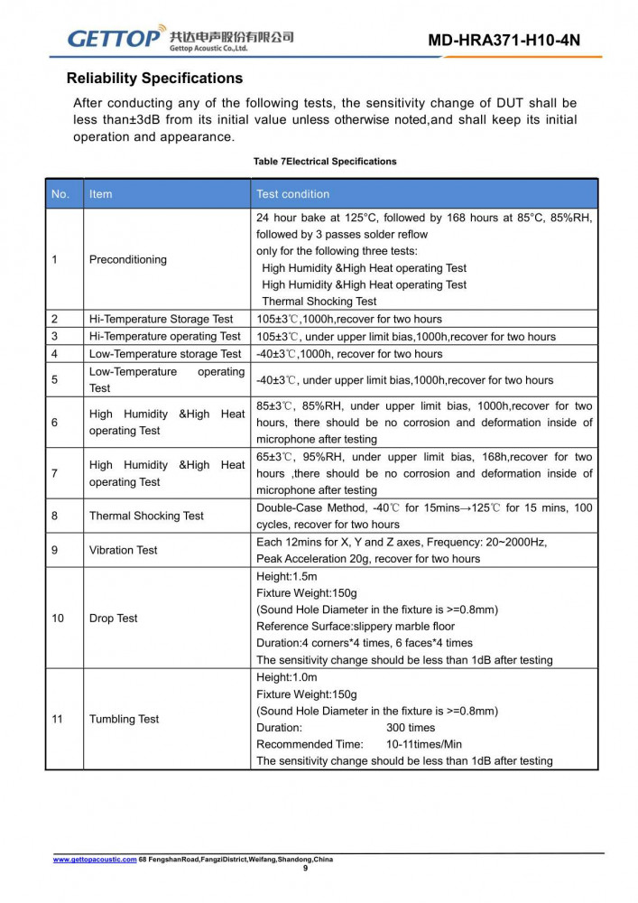MD-HRA371-H10-4N datasheet page 9