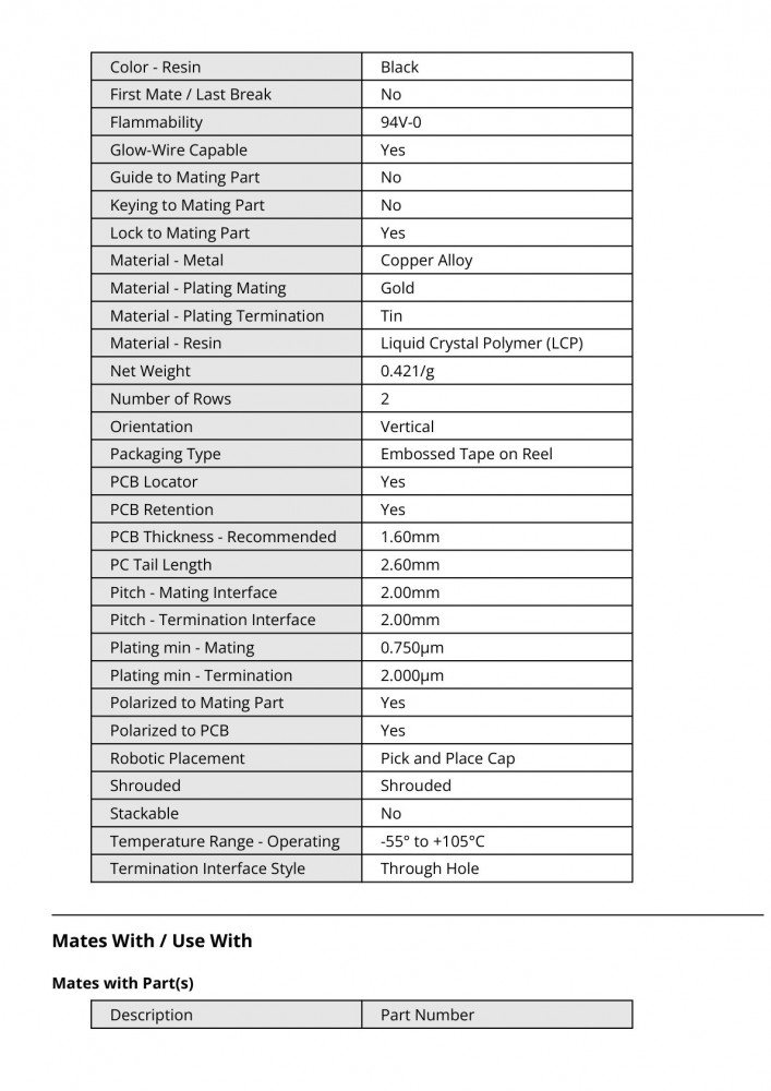 MOLEX 151117 product specification page 3