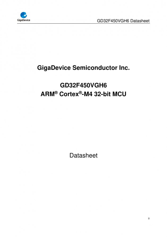 GD32F450VGH6 datasheet page 1