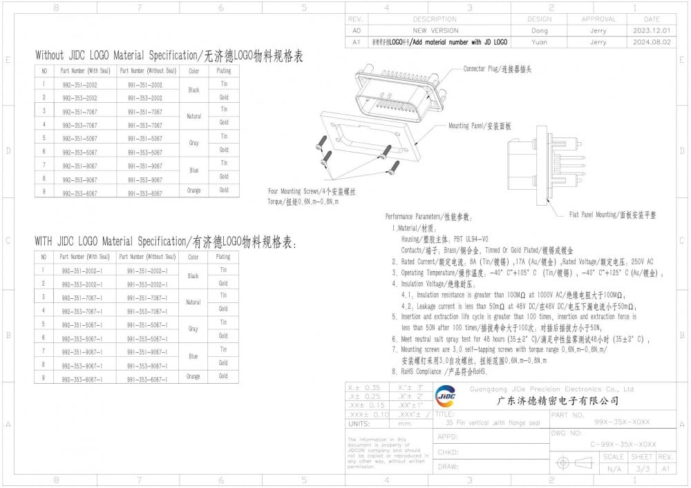 JIDC 992-351-2002 drawing sheet 3