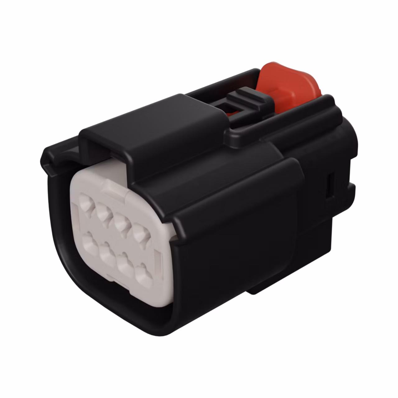 MX150 Mat-Sealed Female Connector Assembly, Dual Row, 8 Circuits, Keying Option A, with Connector Position Assurance, with Clip-Slot, Black for sale