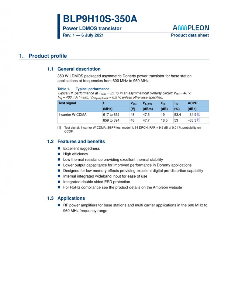 BLP9H10S-350A datasheet page 1