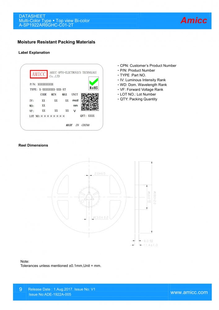 A-SP1922AR6GHC-C01-2T approval sheet page 9
