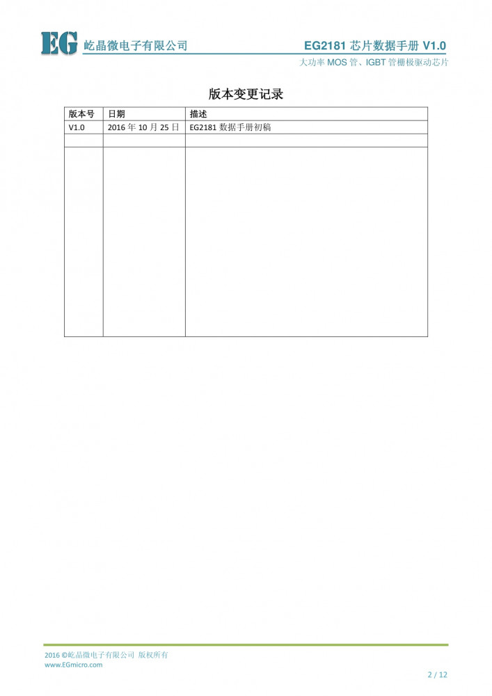 EG2181 datasheet page 2