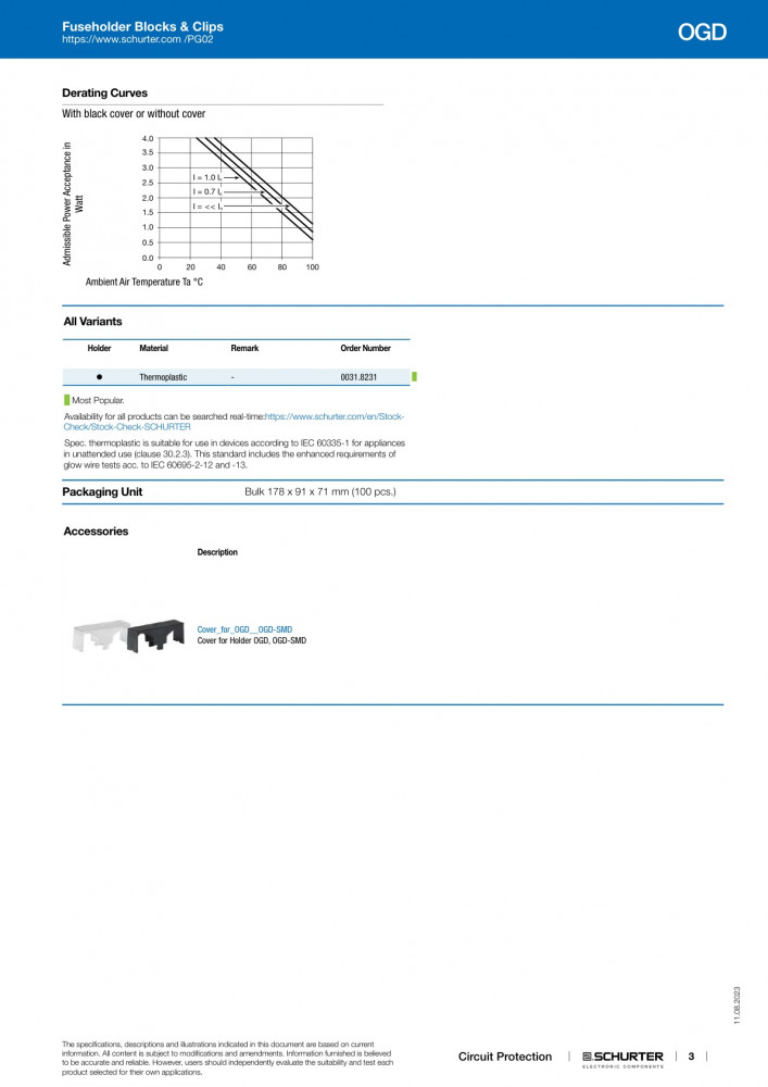 SCHURTER 0031.8231 datasheet page 3