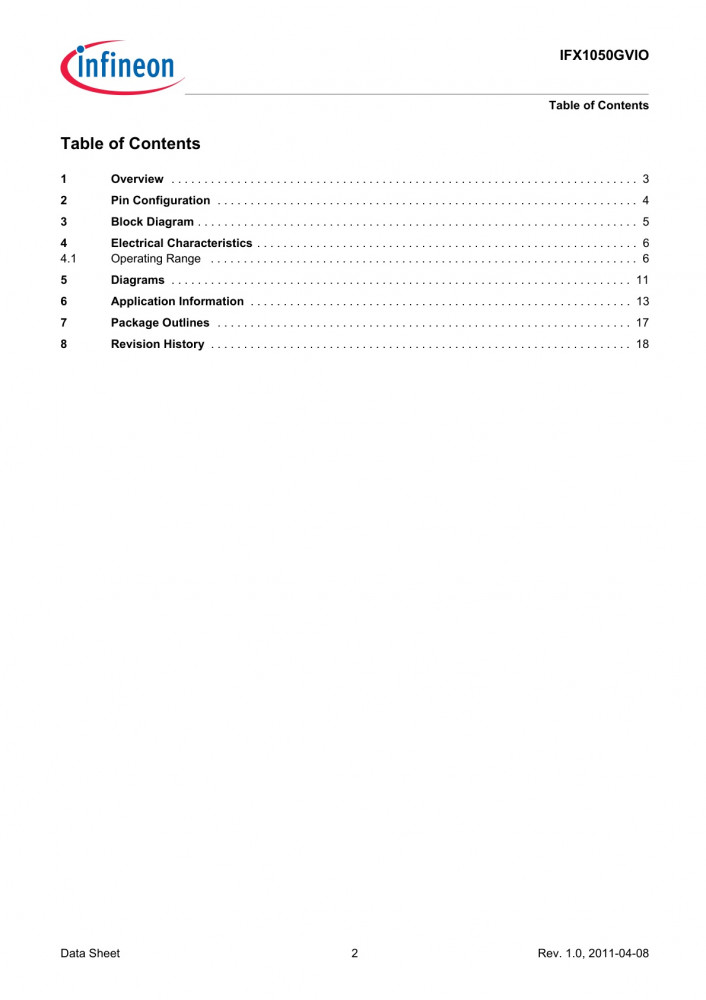 IFX1050GVIO datasheet page 2