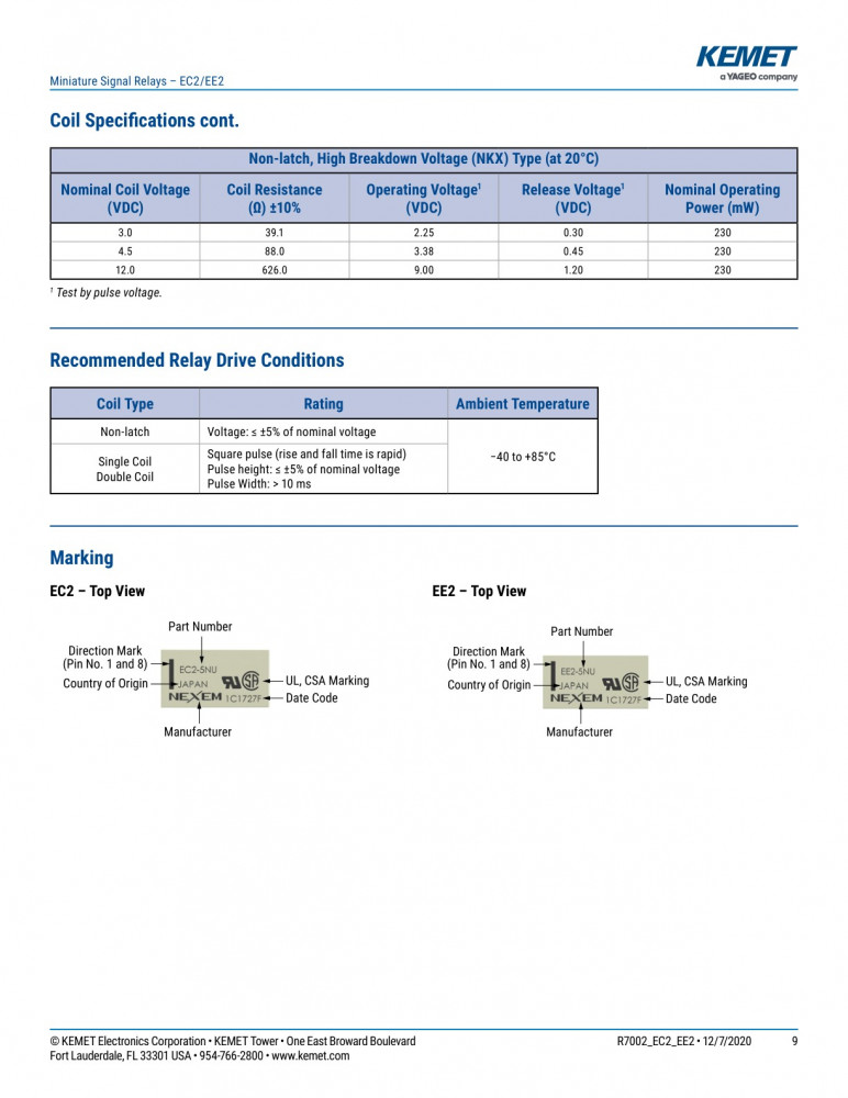 KEMET EE2-5SNU-L datasheet page 9