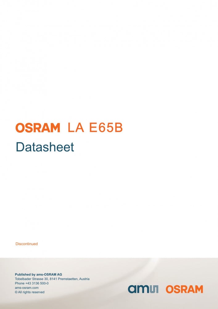 LA E65B datasheet page 1