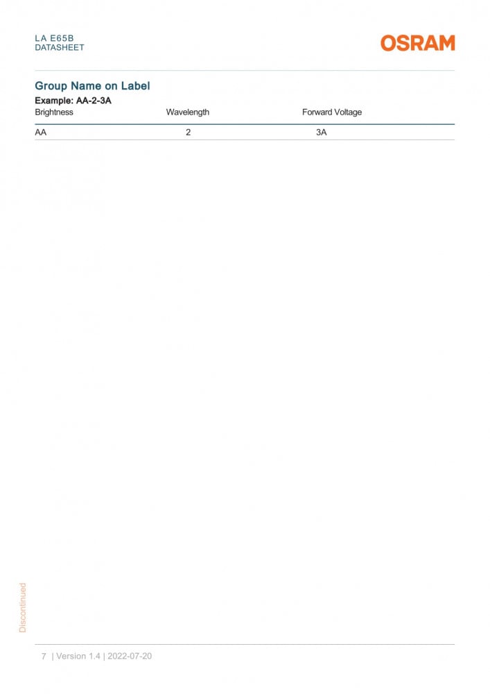 LA E65B datasheet page 7