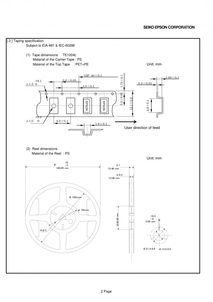 EPSON FC-135R technical document page 2