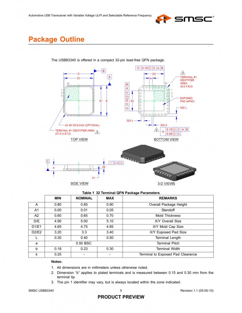 USB83340 technical document page 5